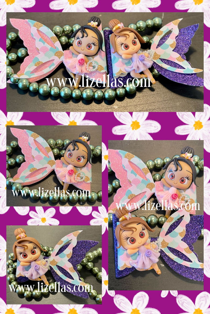 Ballerina Clay Doll Jazzy Bow – Lizellas