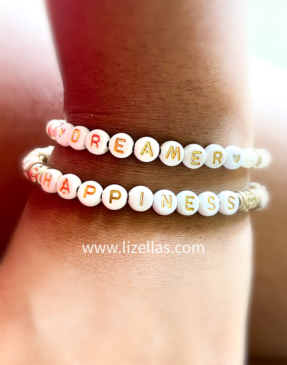 Cream & Brown Bracelet – Lizellas